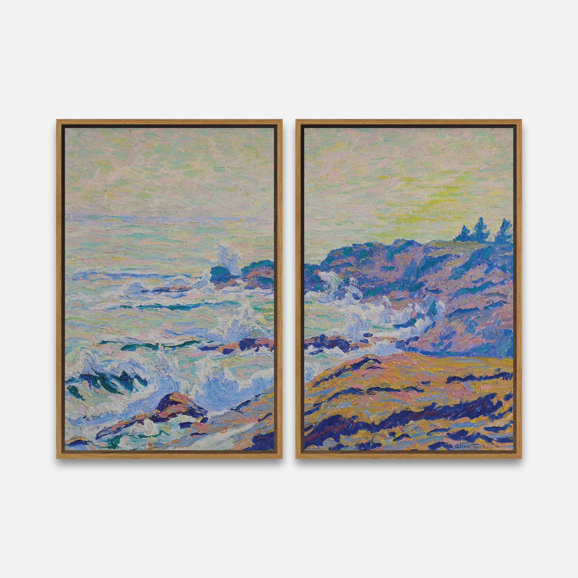 Along the Coast 1913 by Allen Tucker Vintage Wall Art - Etsy