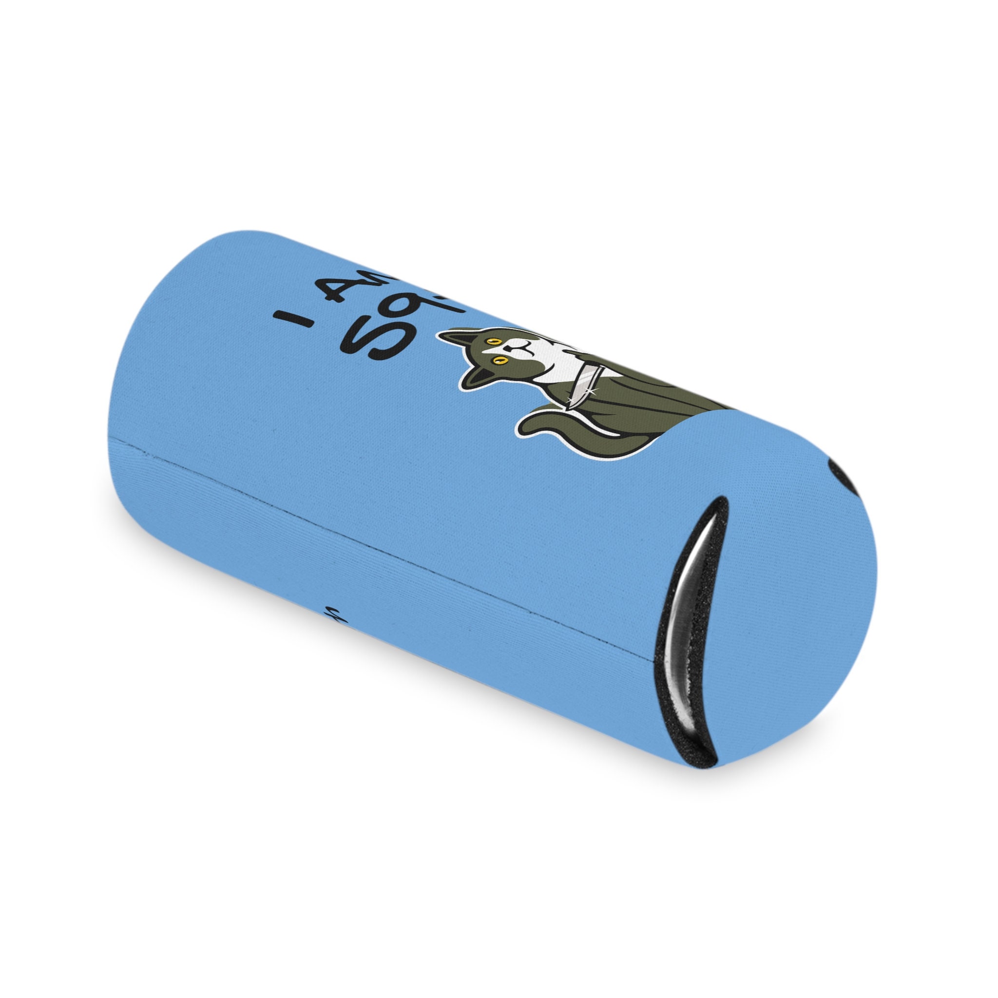 Custom Middle Finger Cat Koozie, Skinny Can Cooler, Personalized ...