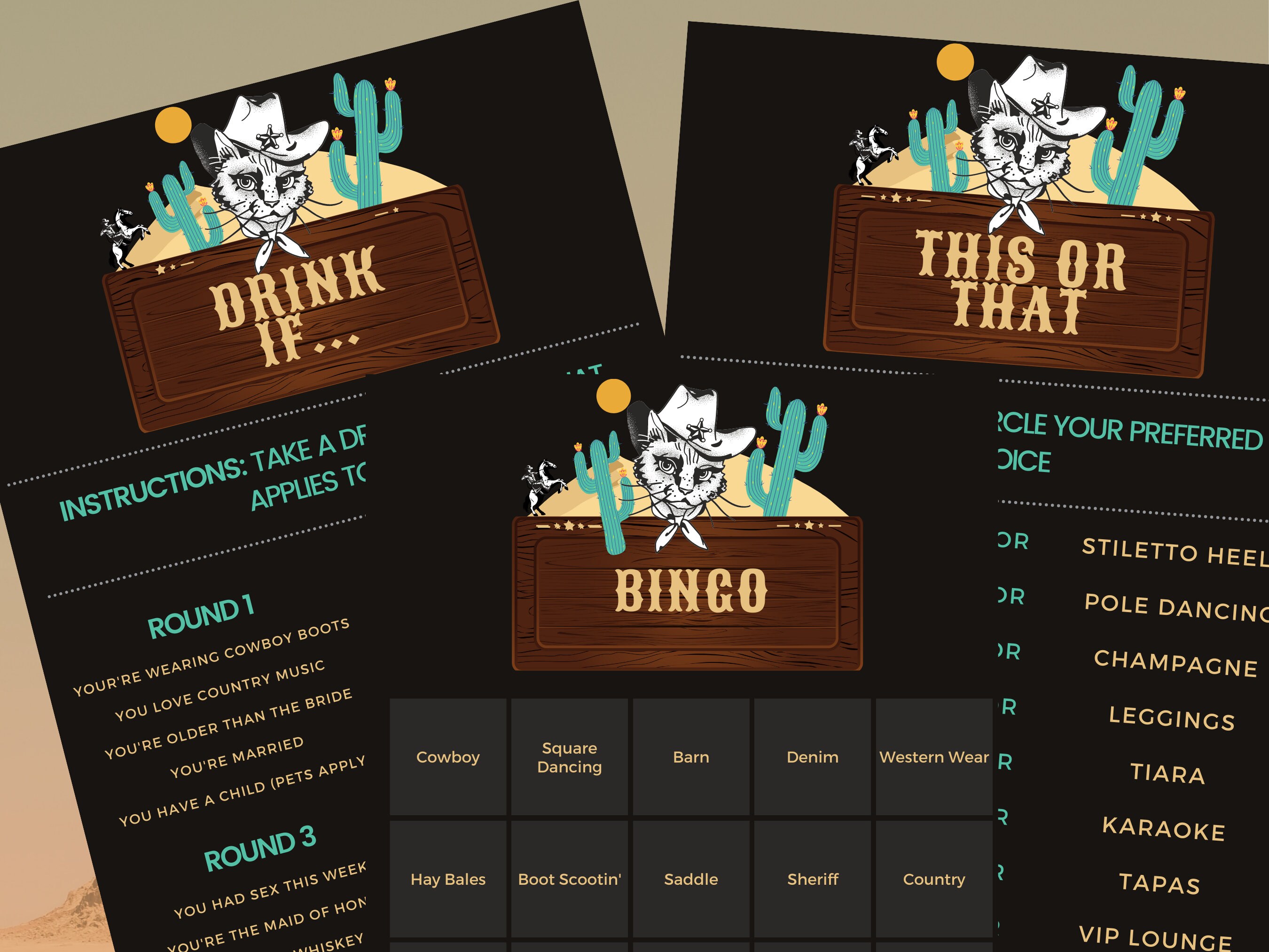 Printable Last Hoe Down Bachelorette Party Games, Last Hoedown Download ...