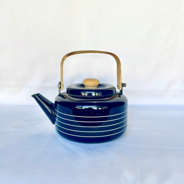 Blue Enamel Teapot - Etsy