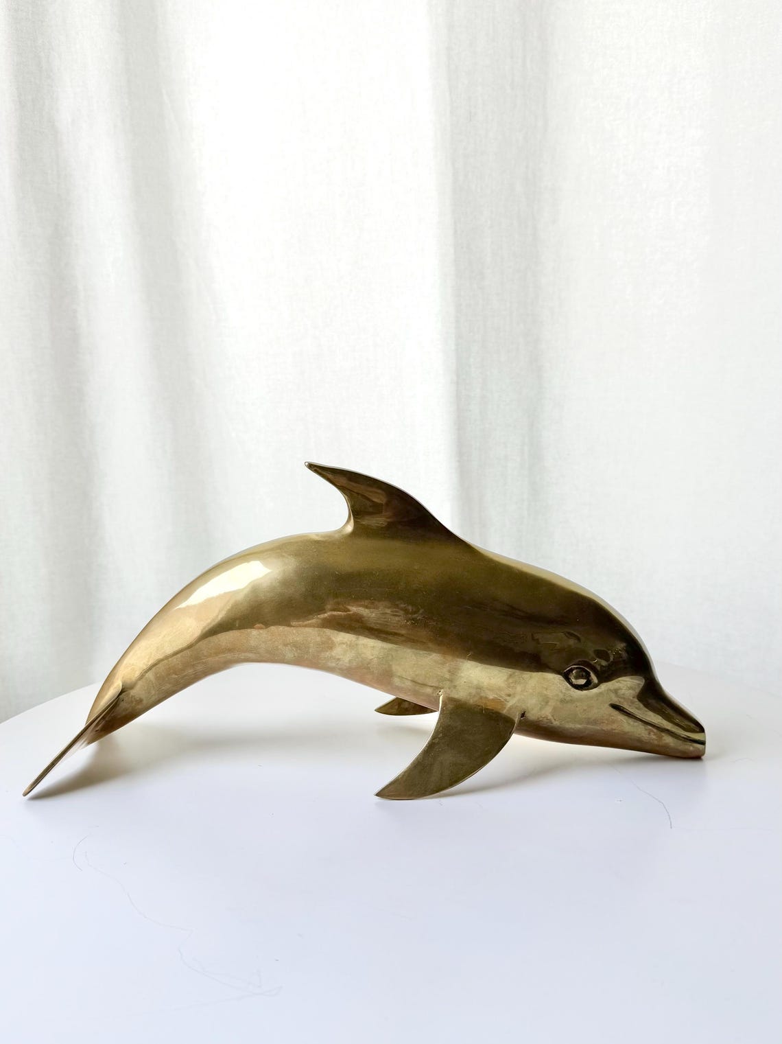 Large Vintage Brass Pair of Dolphins/ Solid Brass Dolphin Figures - Etsy