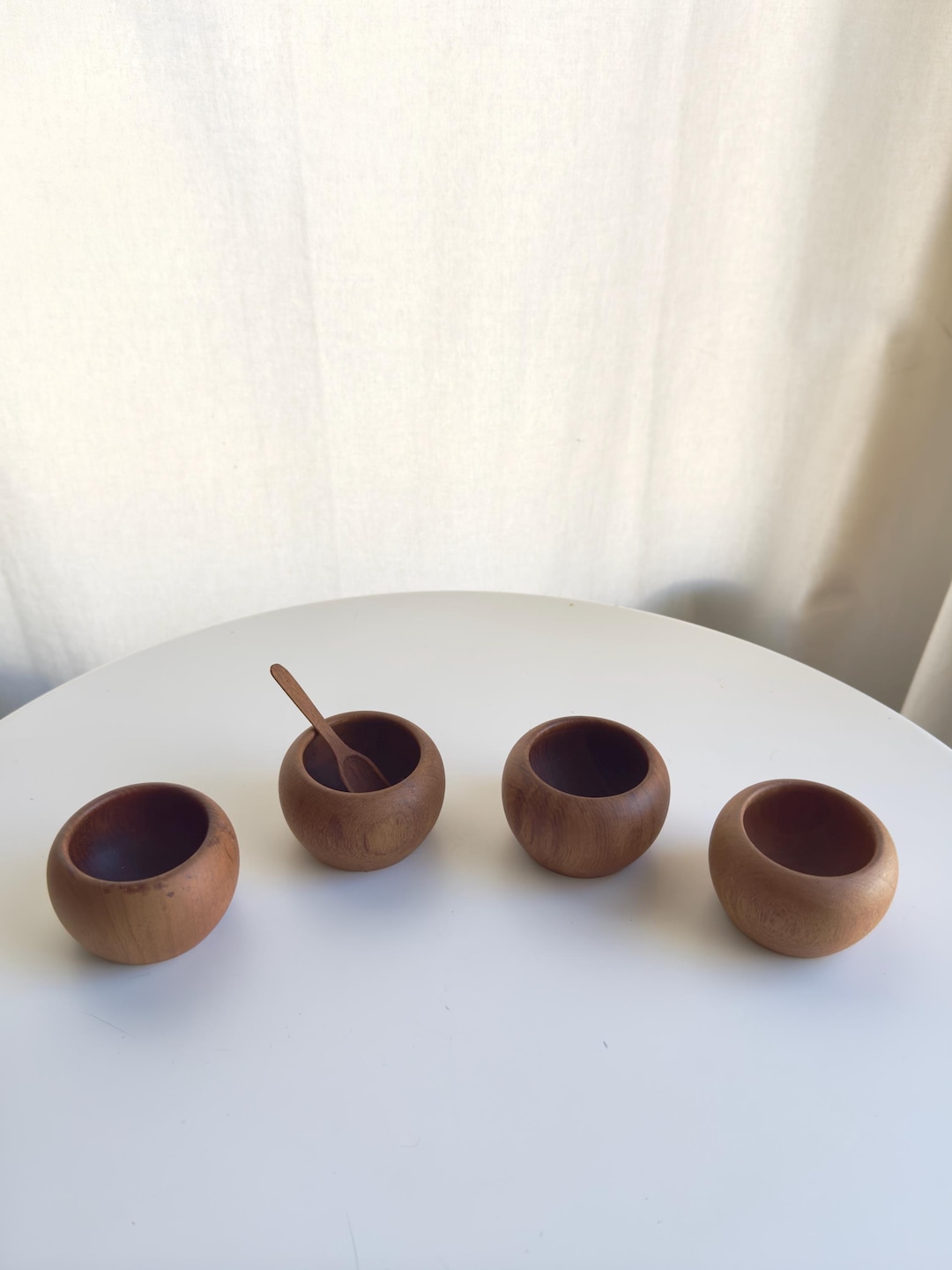 Vintage Wiggers Denmark Teak Spice Bowls: Mid-century Modern Set - Etsy