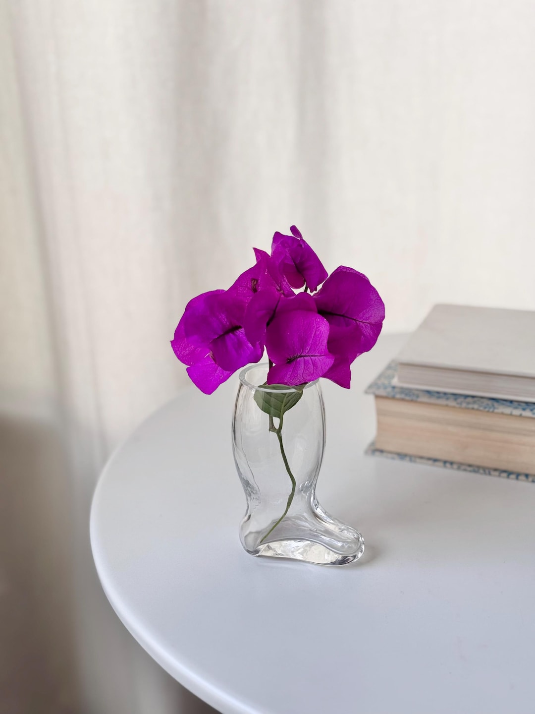 Vintage Mini Clear Glass Boot Shot Glass or Mini Glass Boot Vase - Etsy