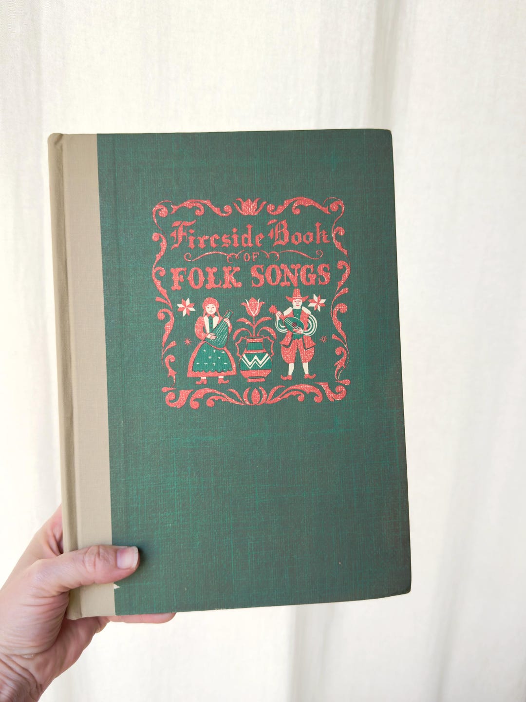Vintage 1947 fireside Book of Folk Song Book/ Hardcover Folk Art Song ...