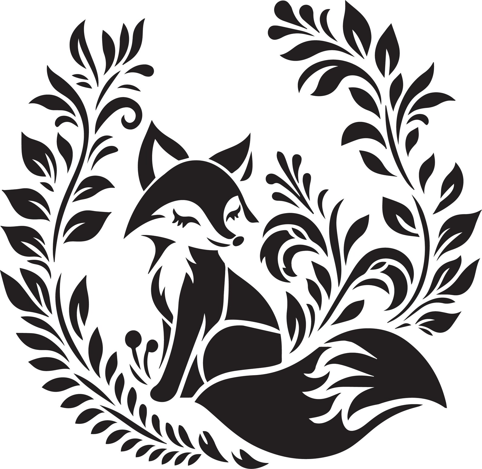SLY SMILE FOX | Stencil | Furniture | Arts & Crafts | Dixie Belle Paint ...