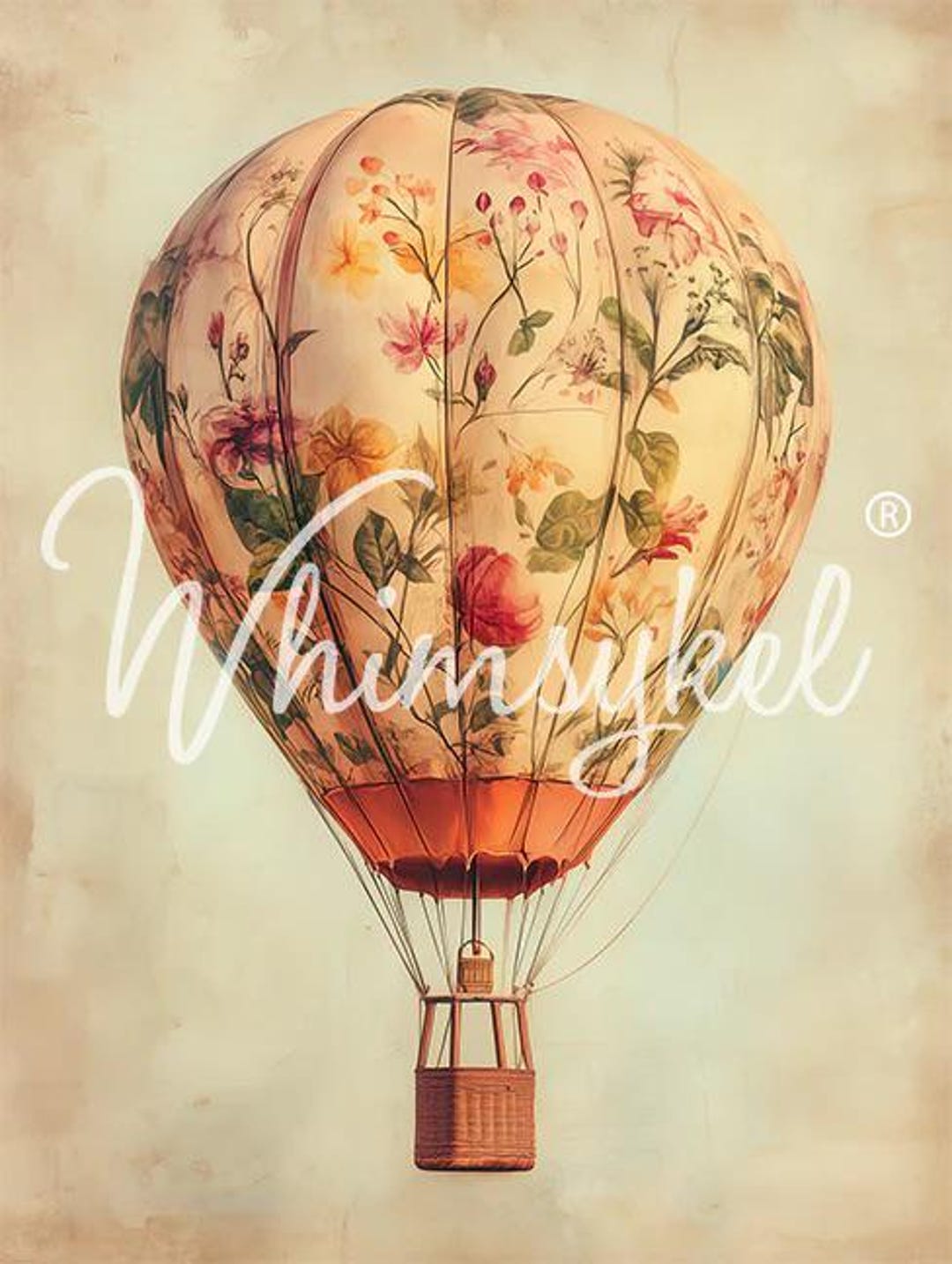BOTANICAL BALLOON | Large Decoupage Tissue Paper for Furniture | 21x29 ...