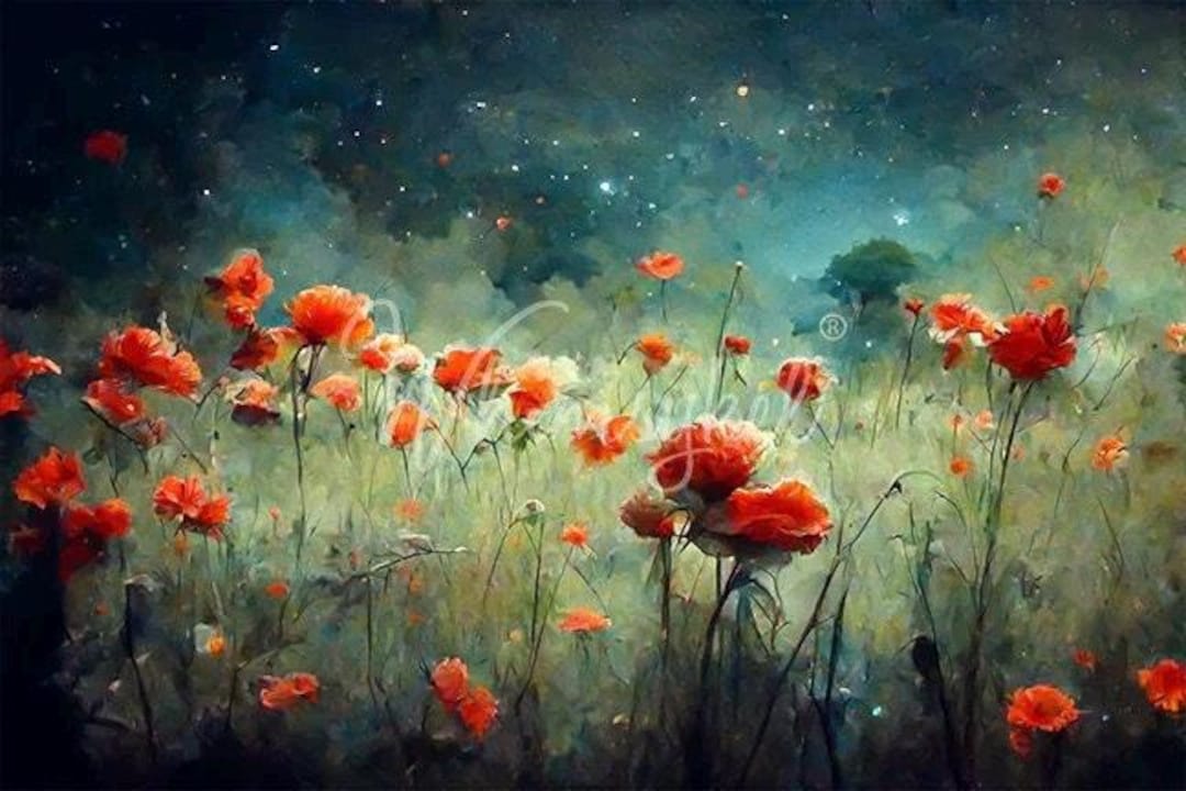 Field of Poppies Large Decoupage Tissue Paper for Furniture 21x29 ...