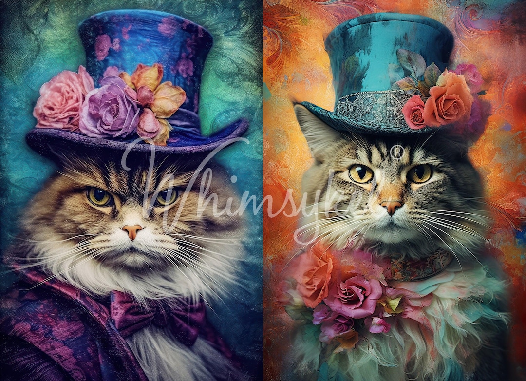 DUO CATS | Large Decoupage Tissue Paper | Furniture | Arts/crafts ...