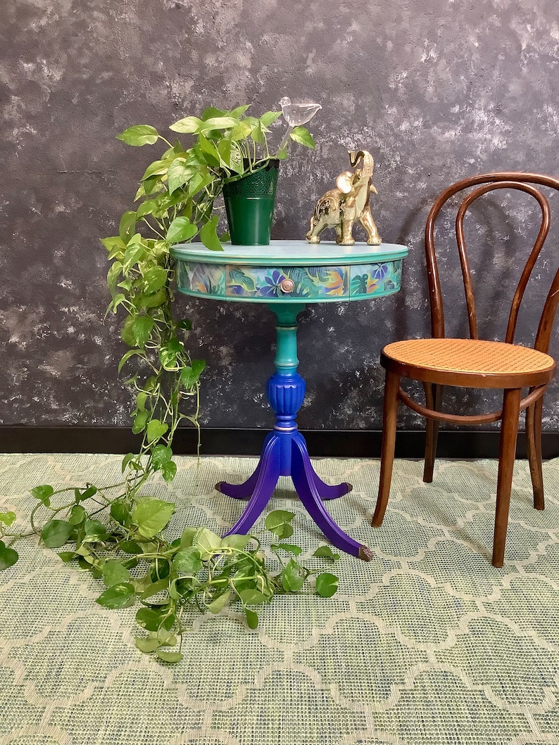 SOLD Please Do Not Purchase Colorful Side Table FREE SHIPPING Hand ...