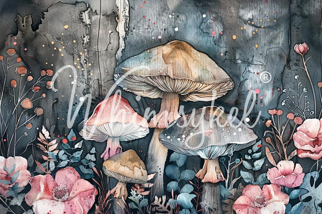 Mushroom Serenade Large Decoupage Tissue Paper for Furniture 21x29 ...