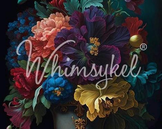 Boho Flowers | Large Decoupage Tissue Paper | Furniture | Arts & Crafts ...
