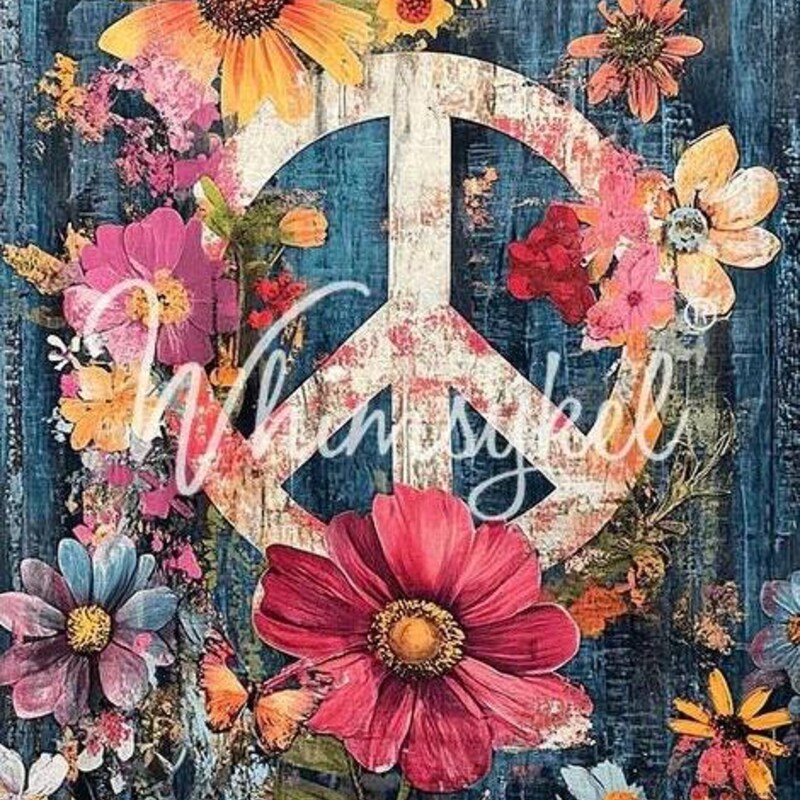 Peace Signs Flowers - Etsy