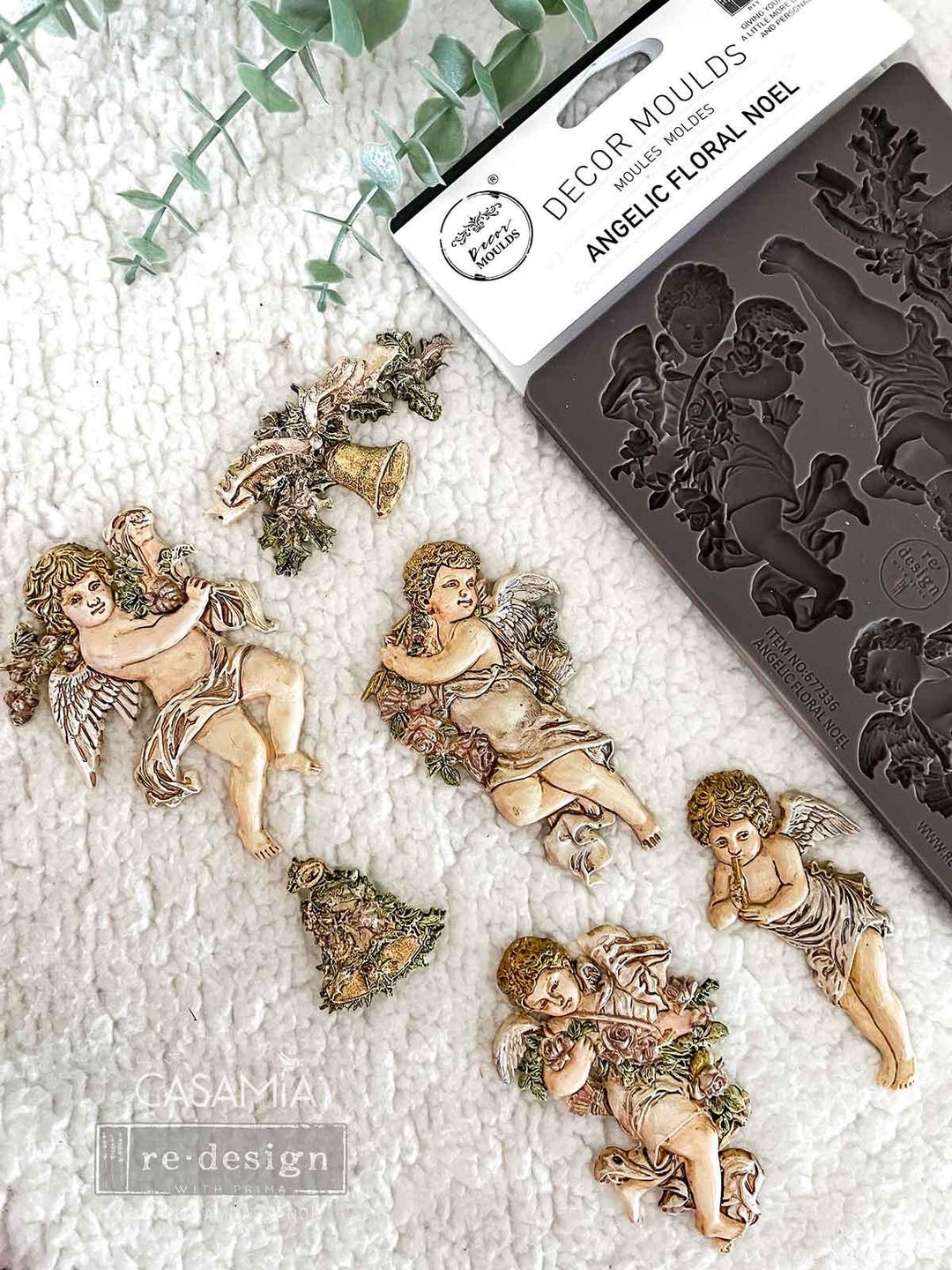 ANGELIC FLORAL NOEL | Decor Moulds for Crafts | 5"x8"| Redesign With ...