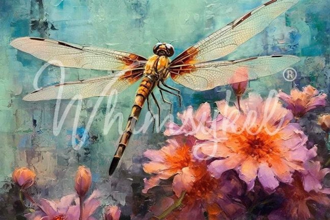 Dragonfly Dance Large Decoupage Tissue Paper for Furniture 21x29 ...