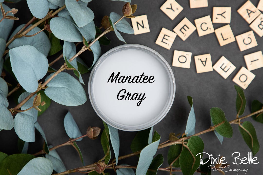 MANATEE GRAY | Dixie Belle Chalk Mineral Paint | Light Gray | Furniture ...