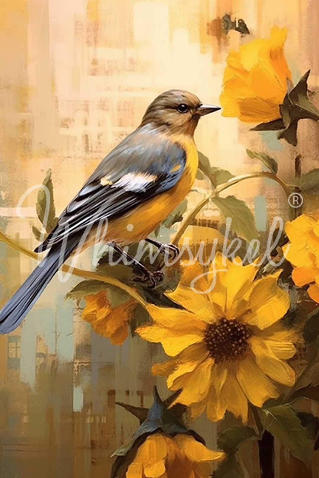 October Bluebird Large Decoupage Tissue Paper for Furniture 21x29 ...