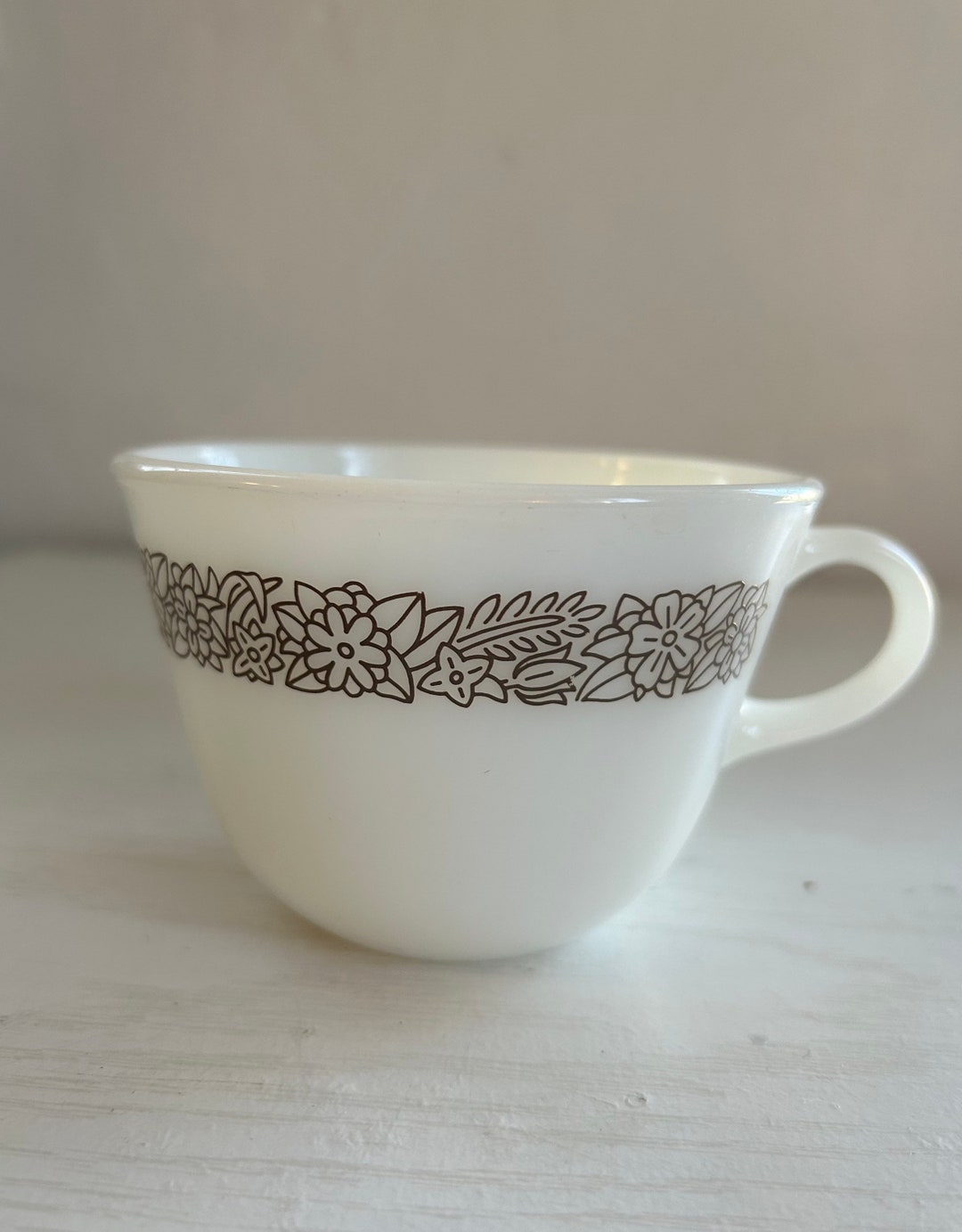 Pyrex Round Handle Teacup in Woodland Pattern - Etsy