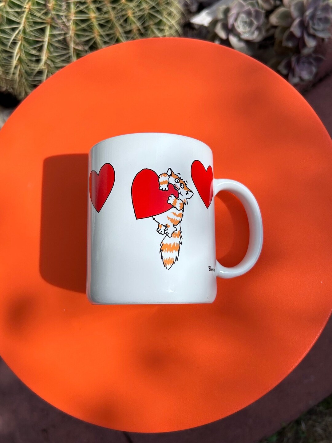Vintage Shoebox Greetings Hallmark Cat Heart Mug 1986 - Etsy