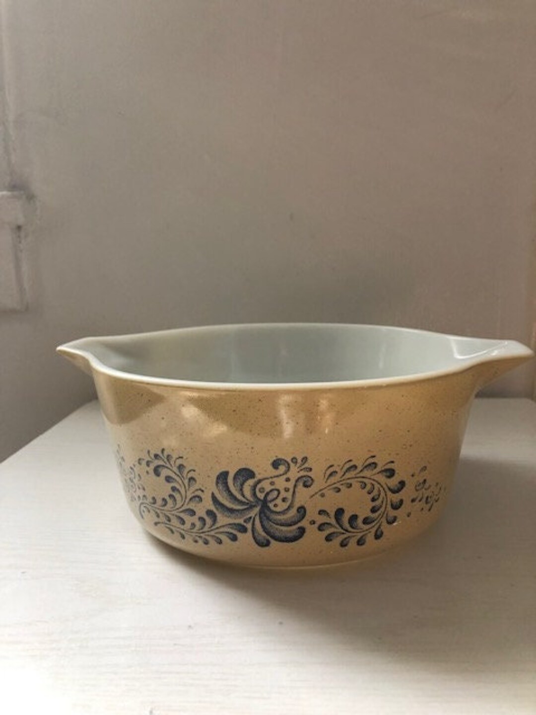 Pyrex Beige Homestead 2 1/2 Quart Round Casserole 475 (1980) - Etsy