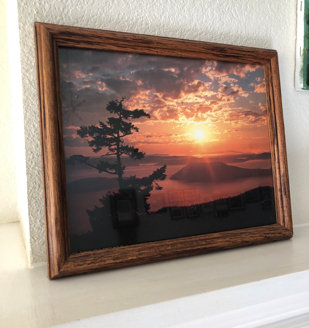Gorgeous Vintage Sunset Print 1980s - Etsy