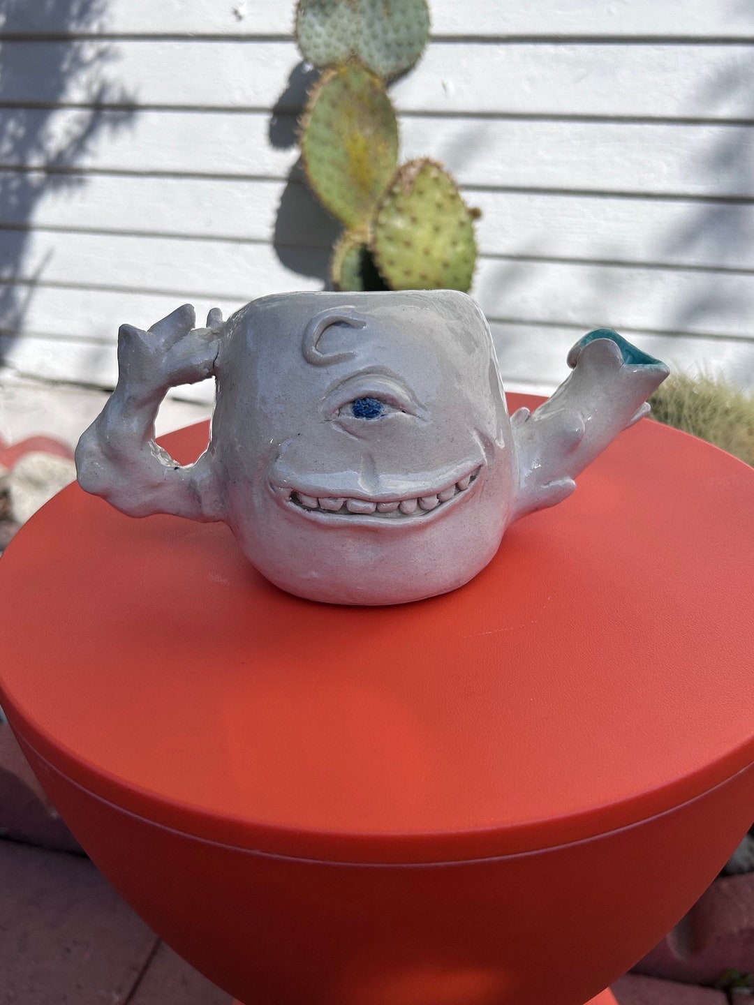 Found Art! Clay Sculpture of a Teapot Man - Etsy