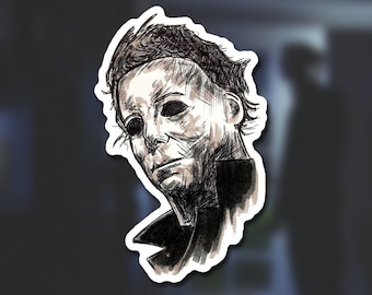 Michael Myers Decal, Halloween, Michael Myers , Vinyl Die Cut, Laptop ...