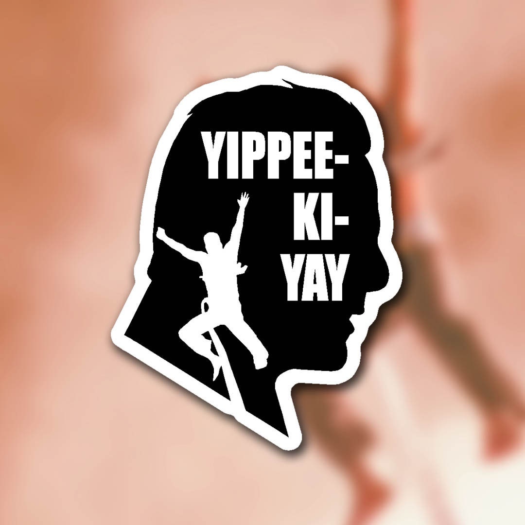 Yippee-ki-yay Die Hard Silhouette Sticker - Etsy