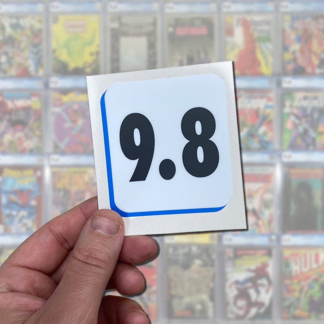 9.8 Comic Book Slab Sticker - Etsy