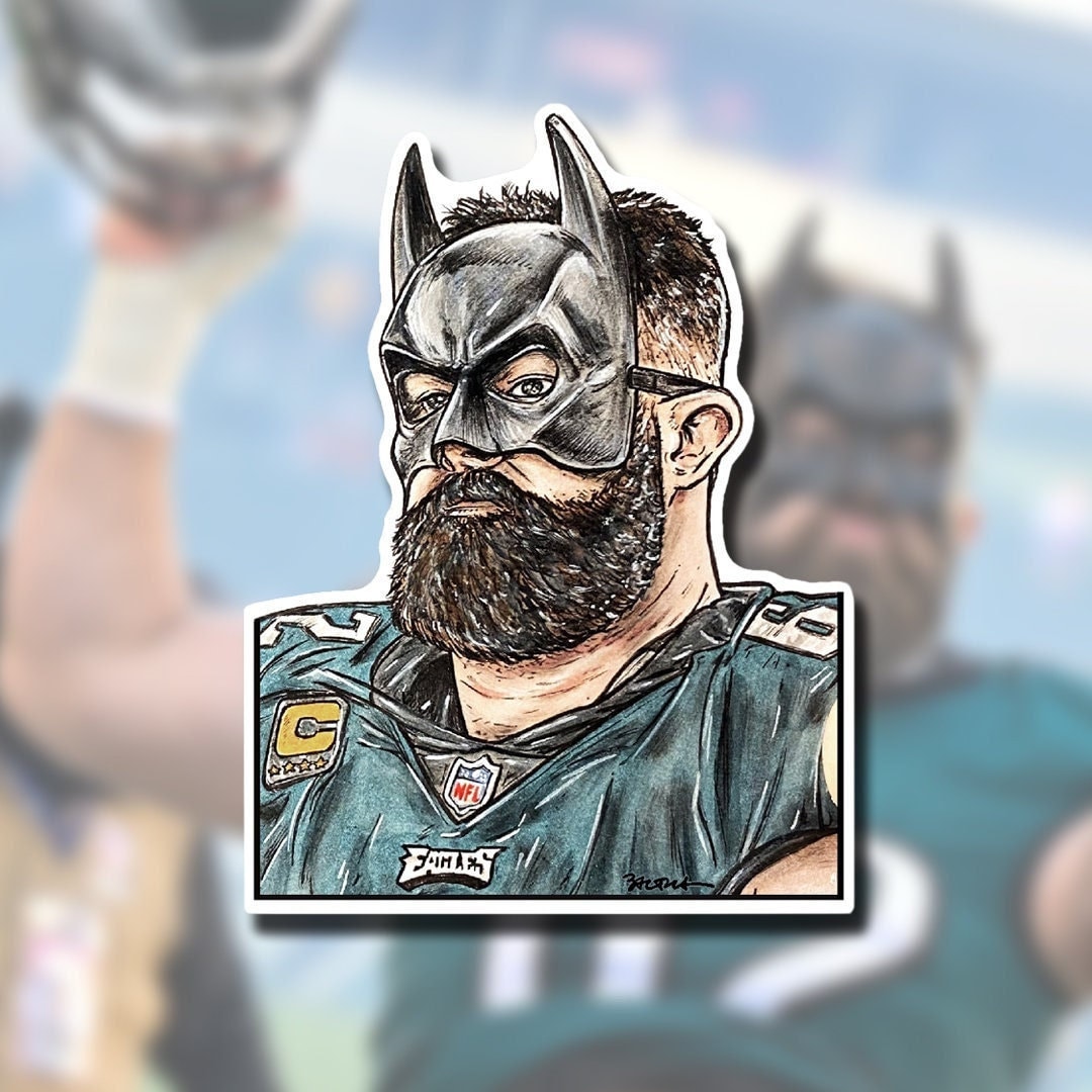 Philadelphia Eagles Batman Kelce Sticker - Etsy