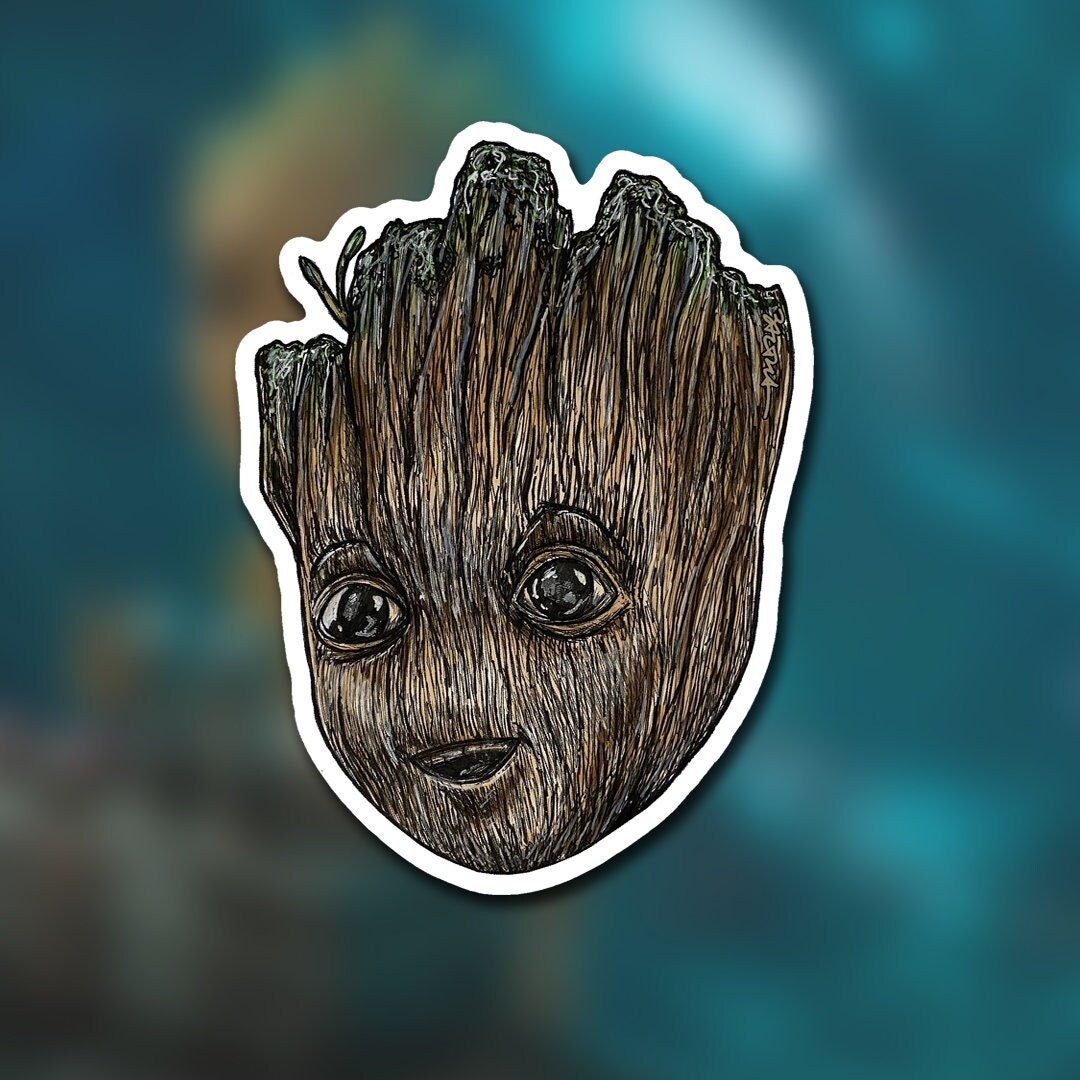Baby Groot GOTG Sticker - Etsy