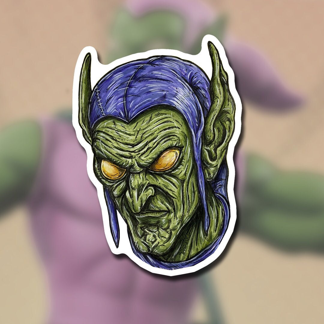 Spiderman Green Goblin Sticker - Etsy