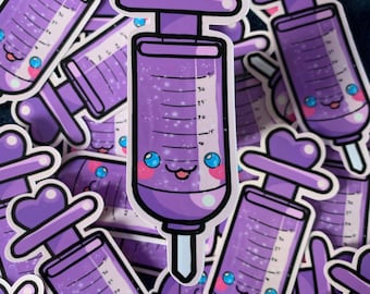 Pink Syringe Sticker - Etsy