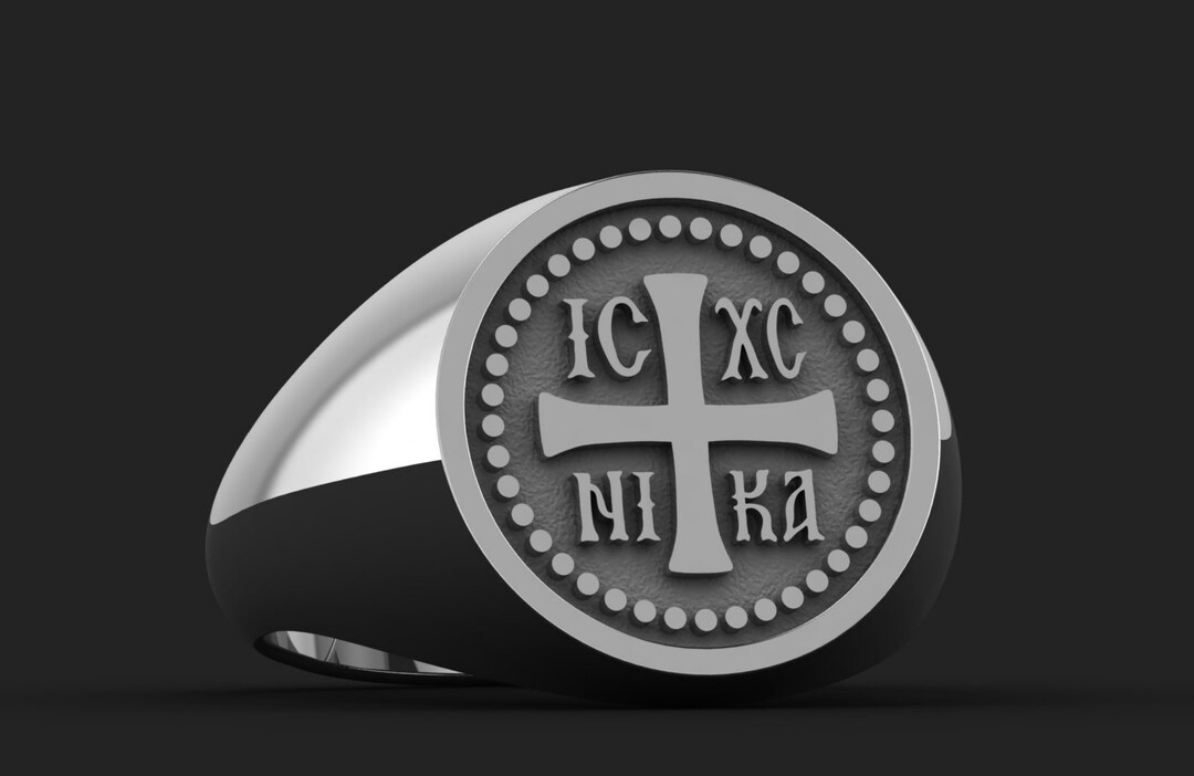 Solid Gold Ring, With IC XC NIKA, Religious Ring, Religious Ring for ...