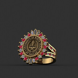 Silver and Gold College Class Rings, Women's Class Ring, Gold ...