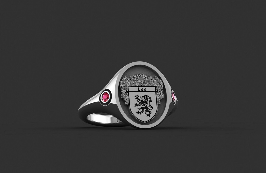 Customized Ring, Coat of Arms Ring, Raised Family Celtic Ring, Crest ...