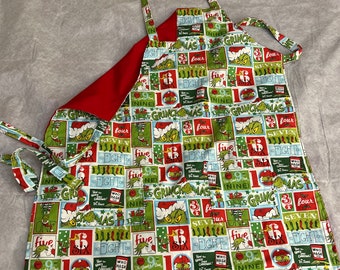 Chef Apron, Christmas, Grinch - Etsy