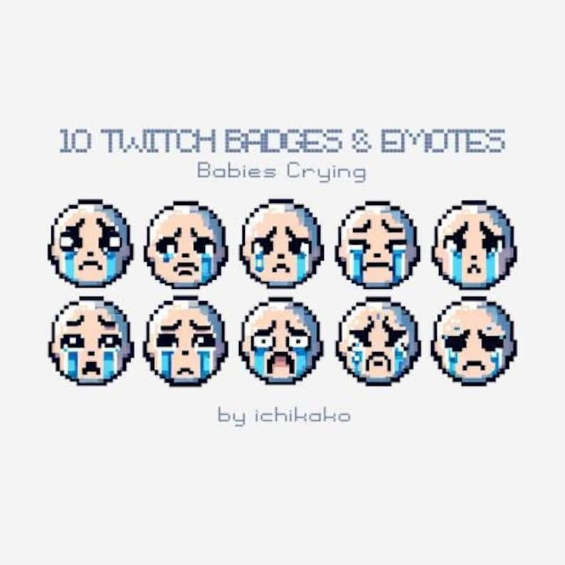 Crying Babies Twitch Emotes: Pixel Art Badges (digital Download) - Etsy