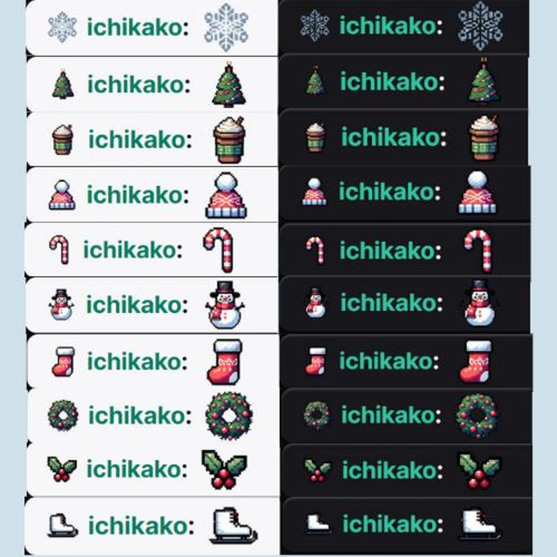 Winter Pixel Art Twitch/discord Emotes & Badges (digital Download) - Etsy
