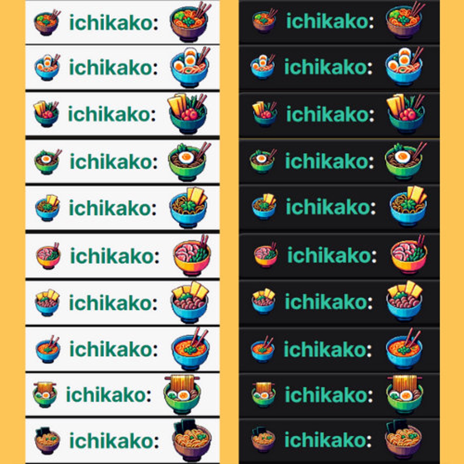 Pixel Ramen Dishes: 10 Twitch Badges & Emotes (digital Download) - Etsy