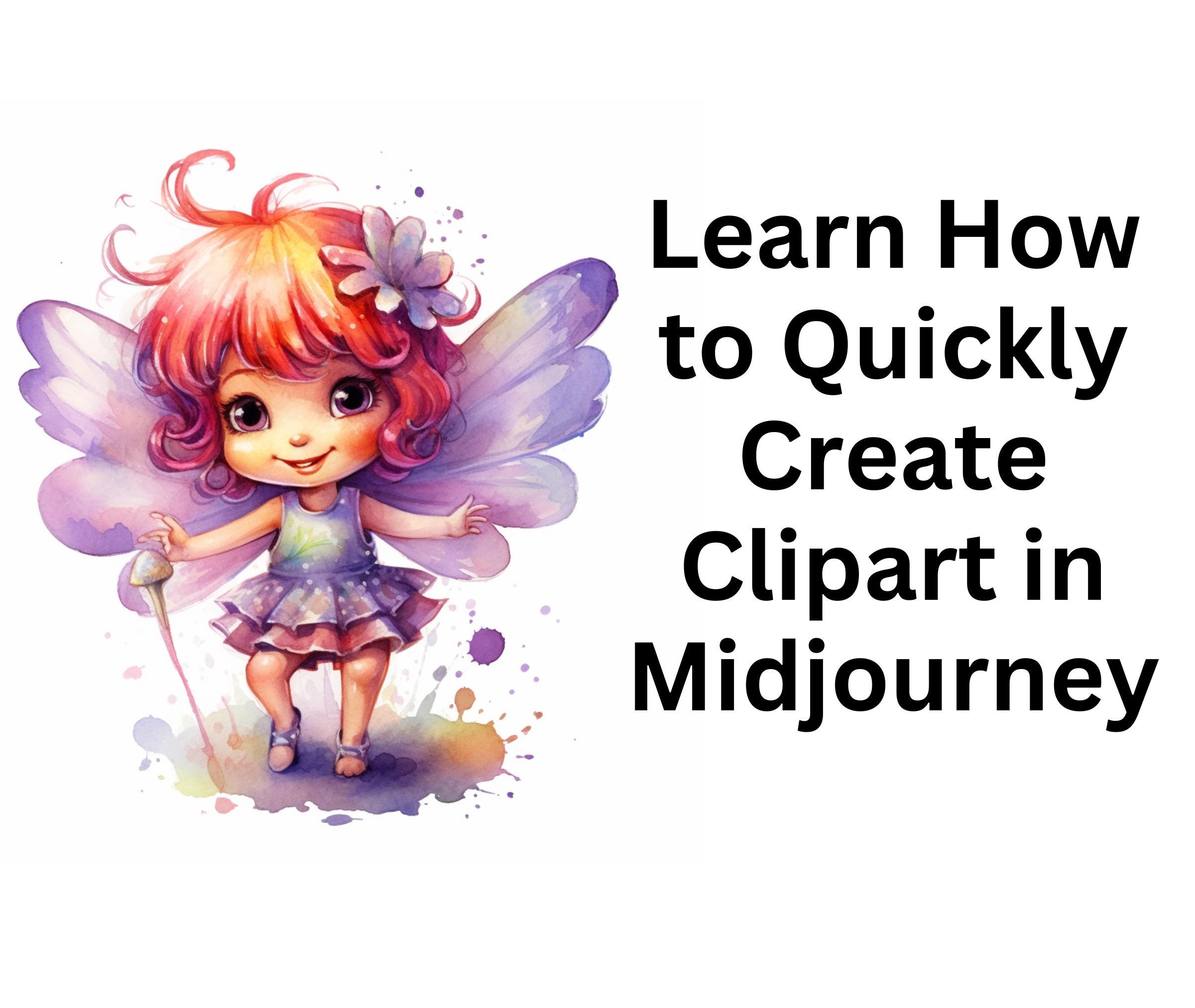 Clipart Prompts Fairy, Midjourney Prompt Watercolor Fairies, Clipart ...