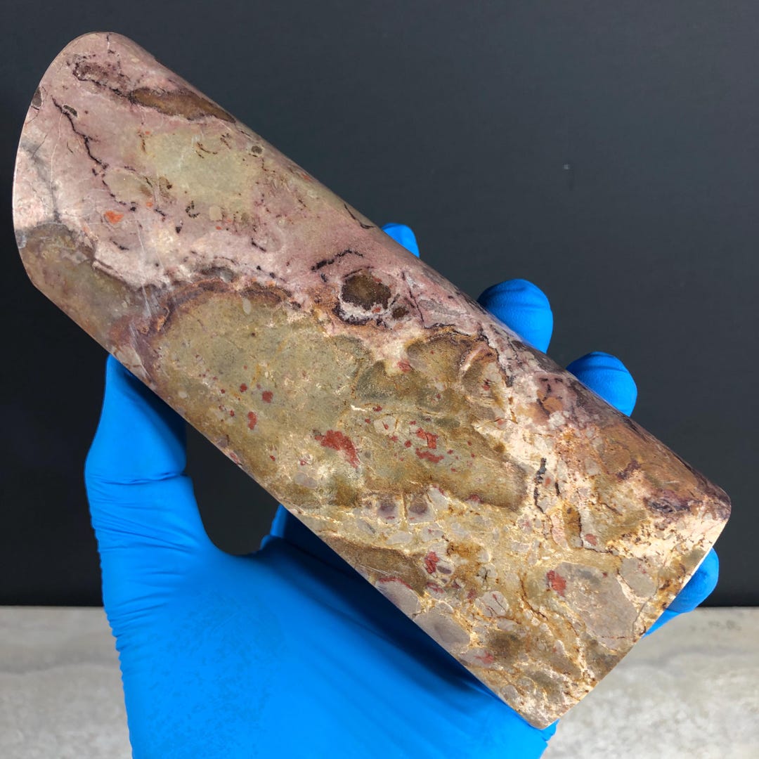 2.10lbs Handmade Limestone Freeform Tower With Iron Oxides Polished ...