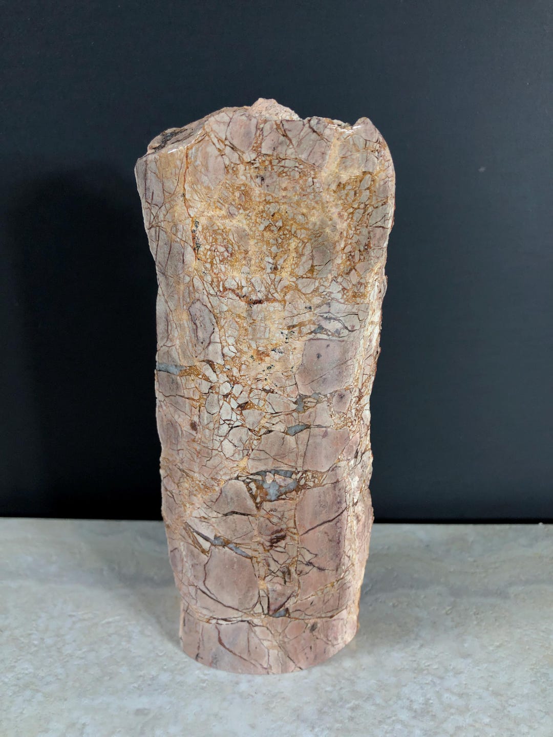 1.21lbs Handmade Colorado Brecciated Limestone W Calcite Crystal ...