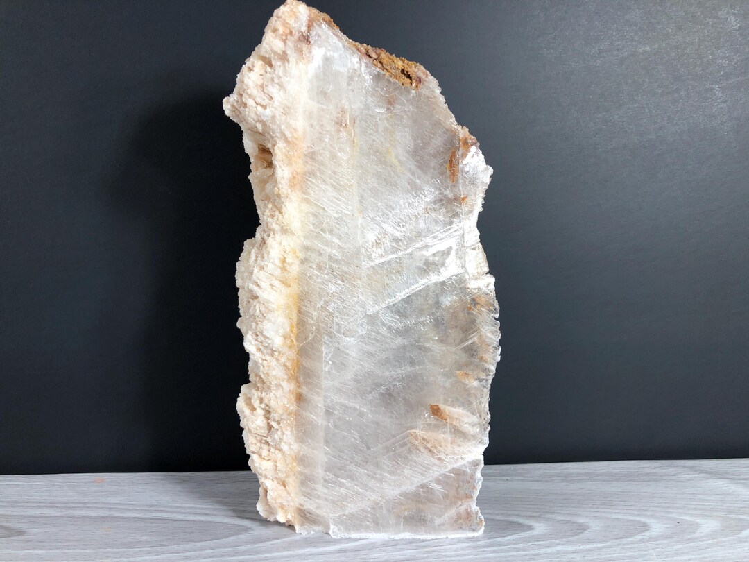 2.55lbs Selenite Freeform Tower W Cut Base Standing Crystal Display ...