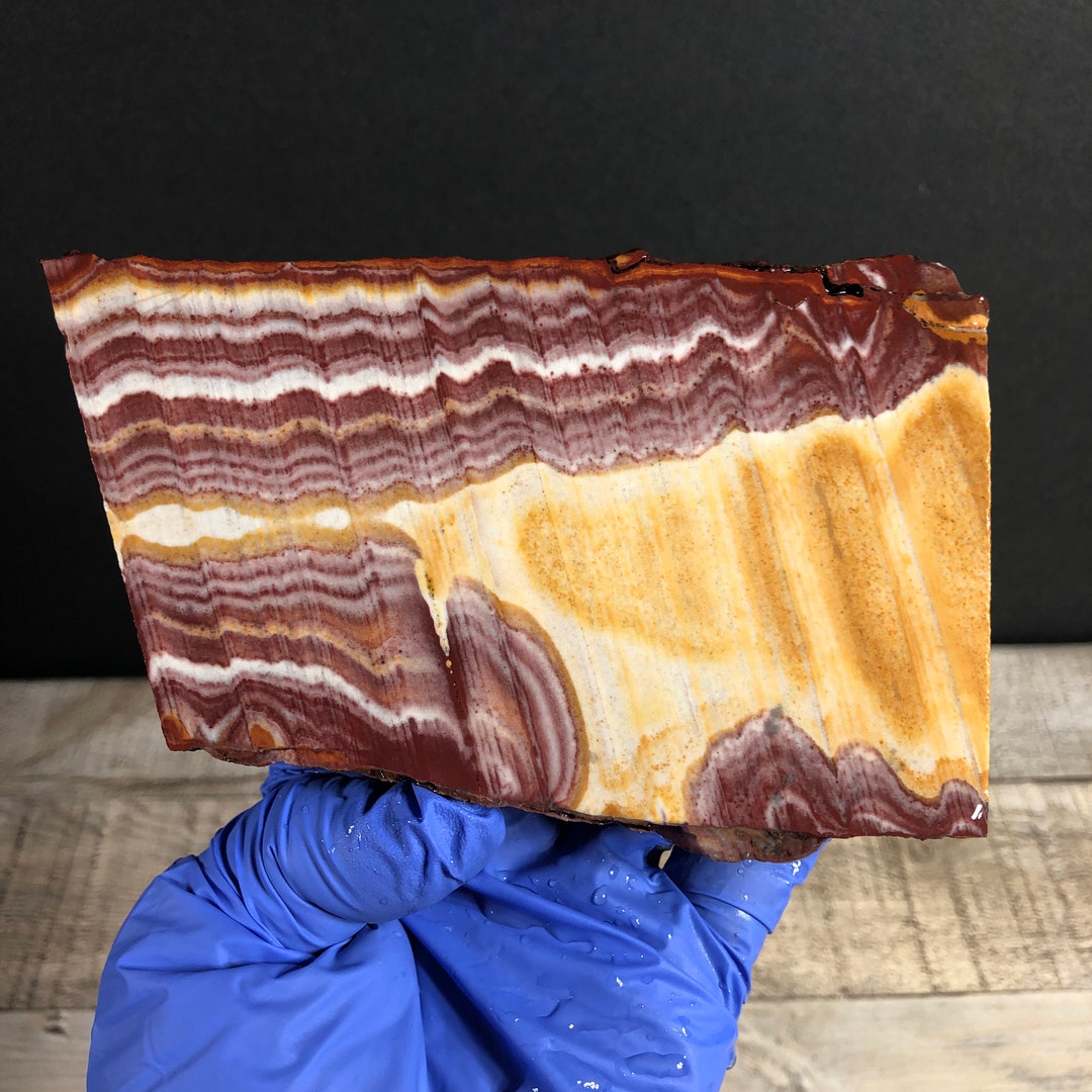 1.17lbs Banded Rainbow Slate Slab Rough Stone Mineral Crystal Rock ...