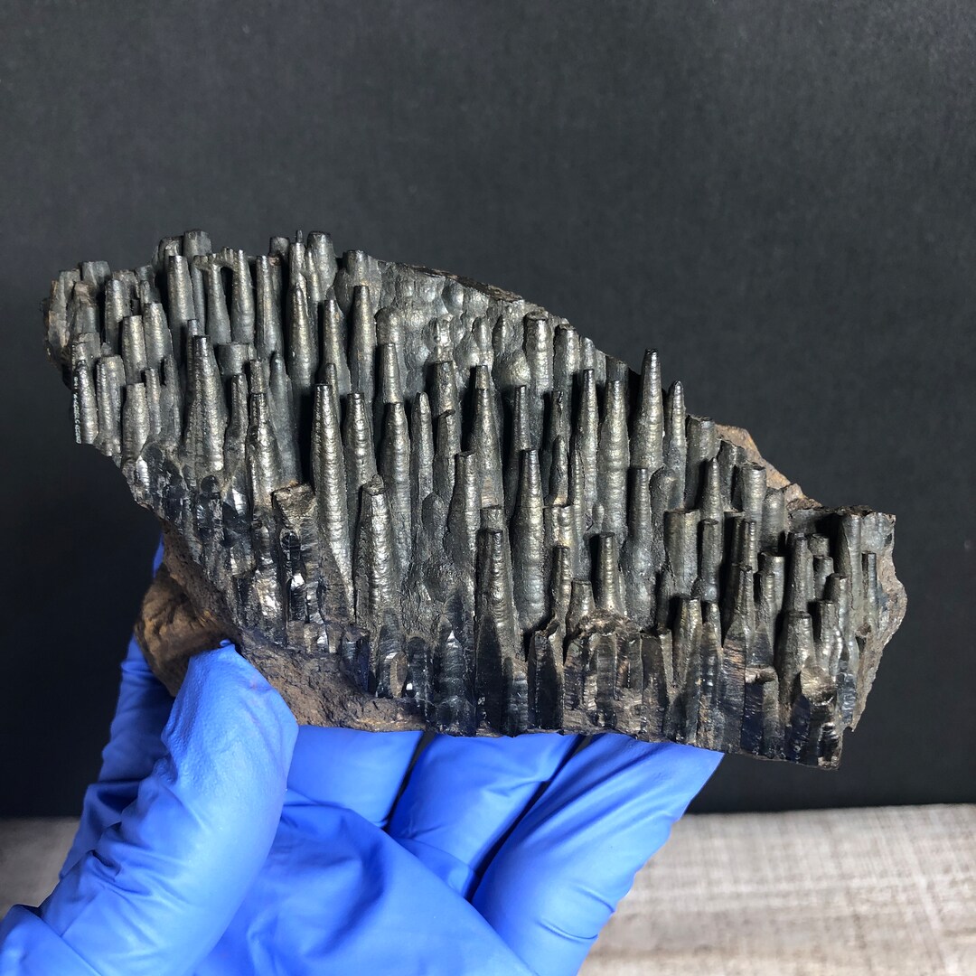 1.27lbs Stalactite Hematite Crystal W Golden Iridescence Sheen Freeform ...