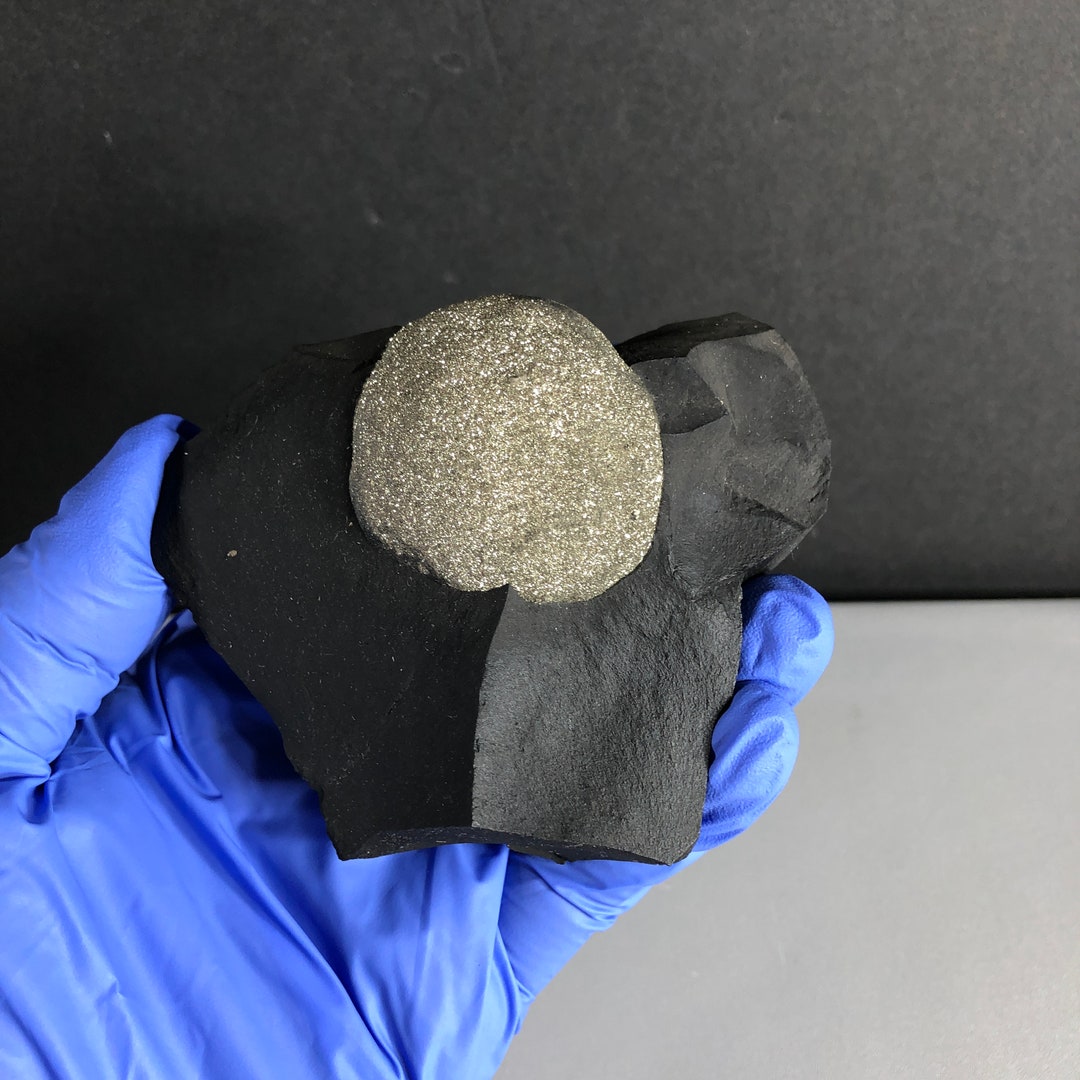 258g Pyrite Nodule in Black Shale Natural Crystal Mineral Specimen TT-8 ...