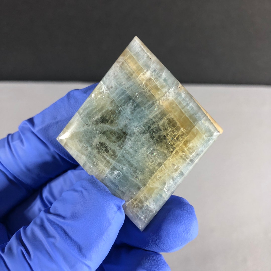 44g Polished Blue & Green Barite Crystal Blade Natural Specimen ...