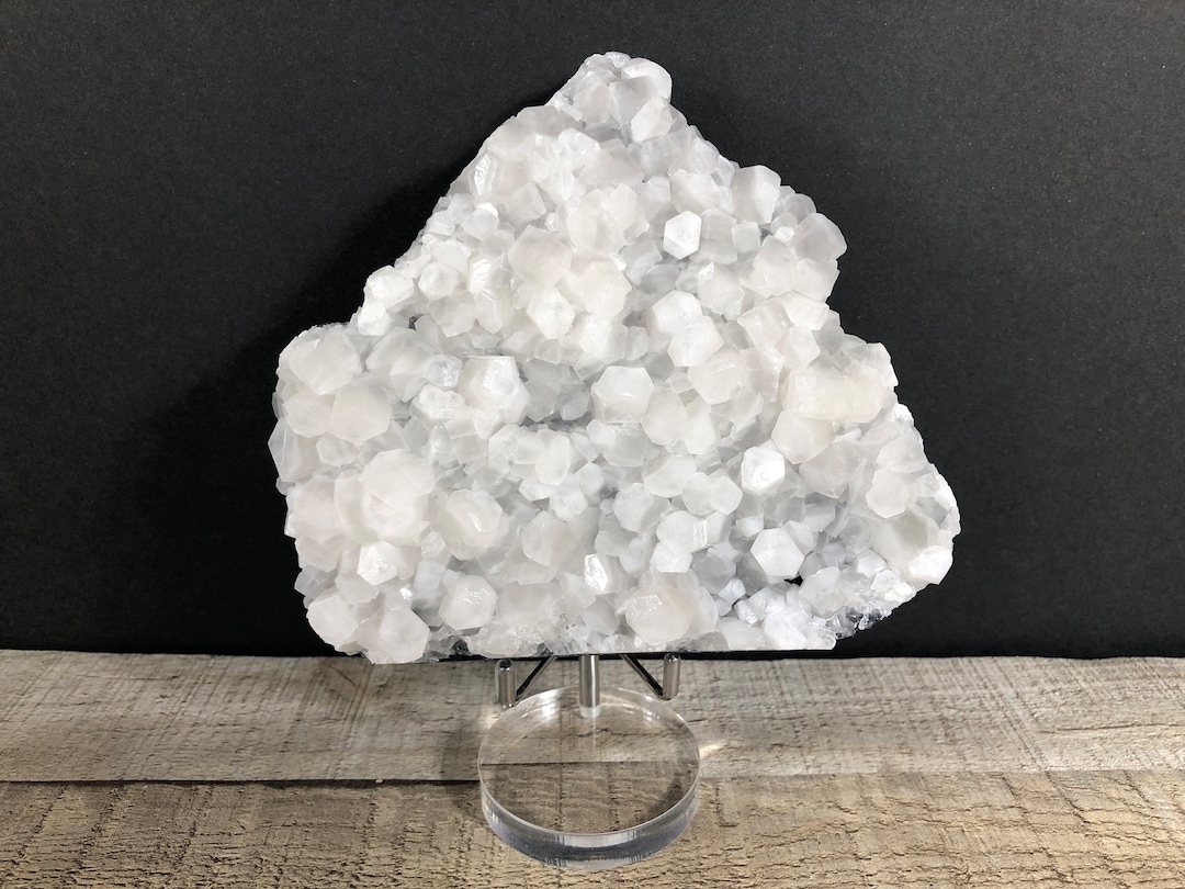 2.38lbs UV Reactive Columnar Benz Calcite Mineral Specimen W Display ...