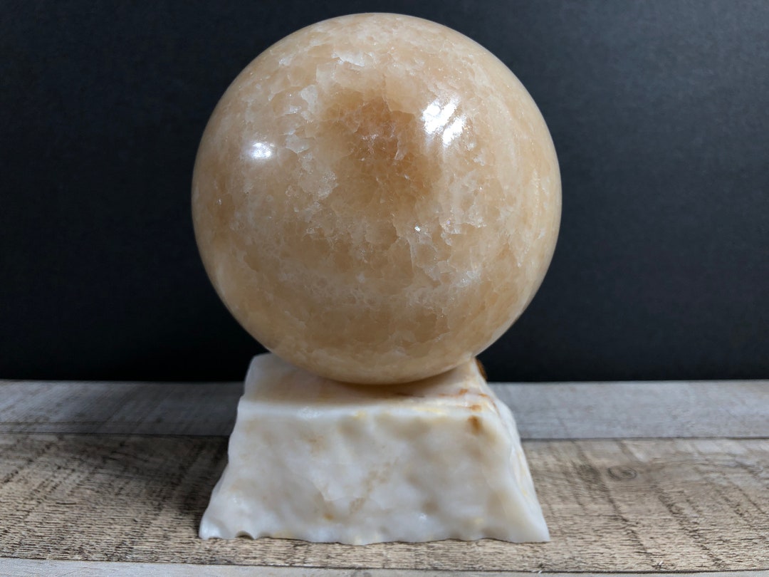 3.15lbs Unique Calcite Crystal Sphere W Stand Mineral Rock Stone Big ...