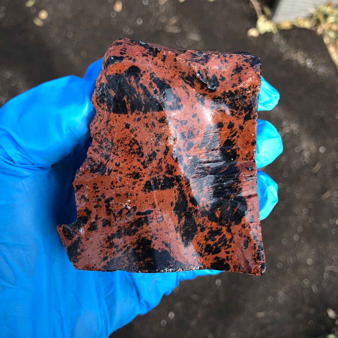 280g .61lbs Natural Rough Mahogany Obsidian Crystal Lapidary Jewelry ...